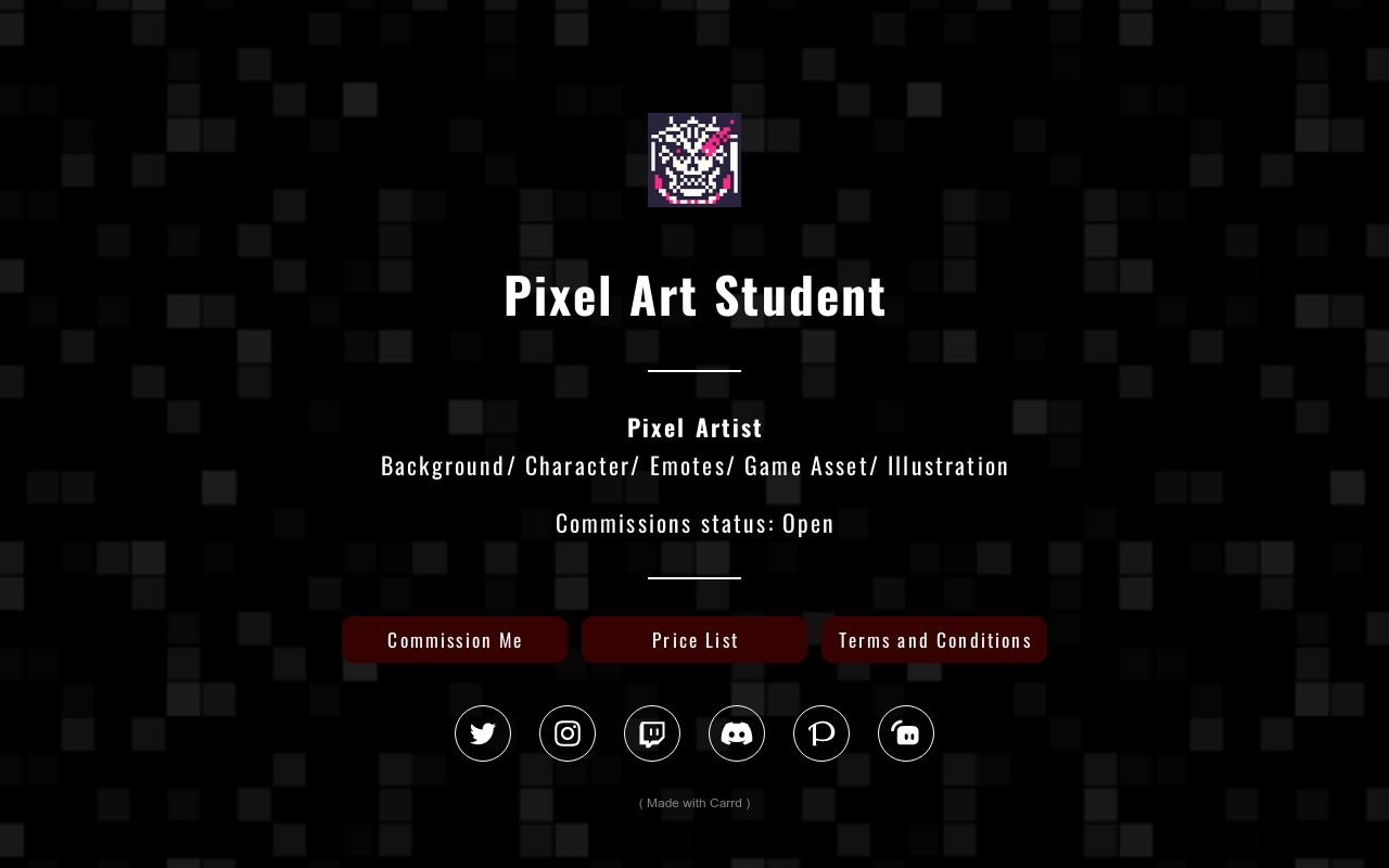 PixelArtStudent Portfolio